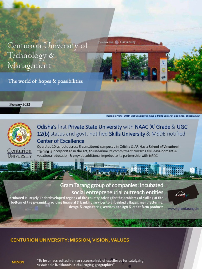 CUTM-GT Comprehensive Presentation 2022 02 15 | PDF