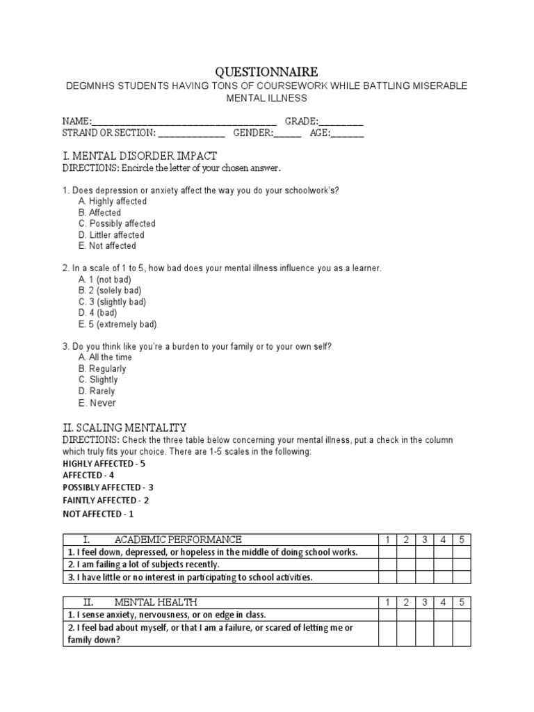 Research Questionnaire | PDF