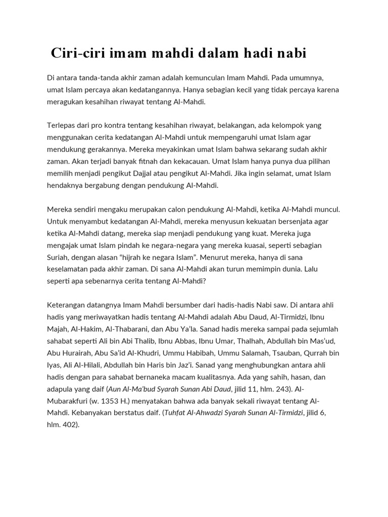 A Tugas Raffi Imam Mahdi | PDF