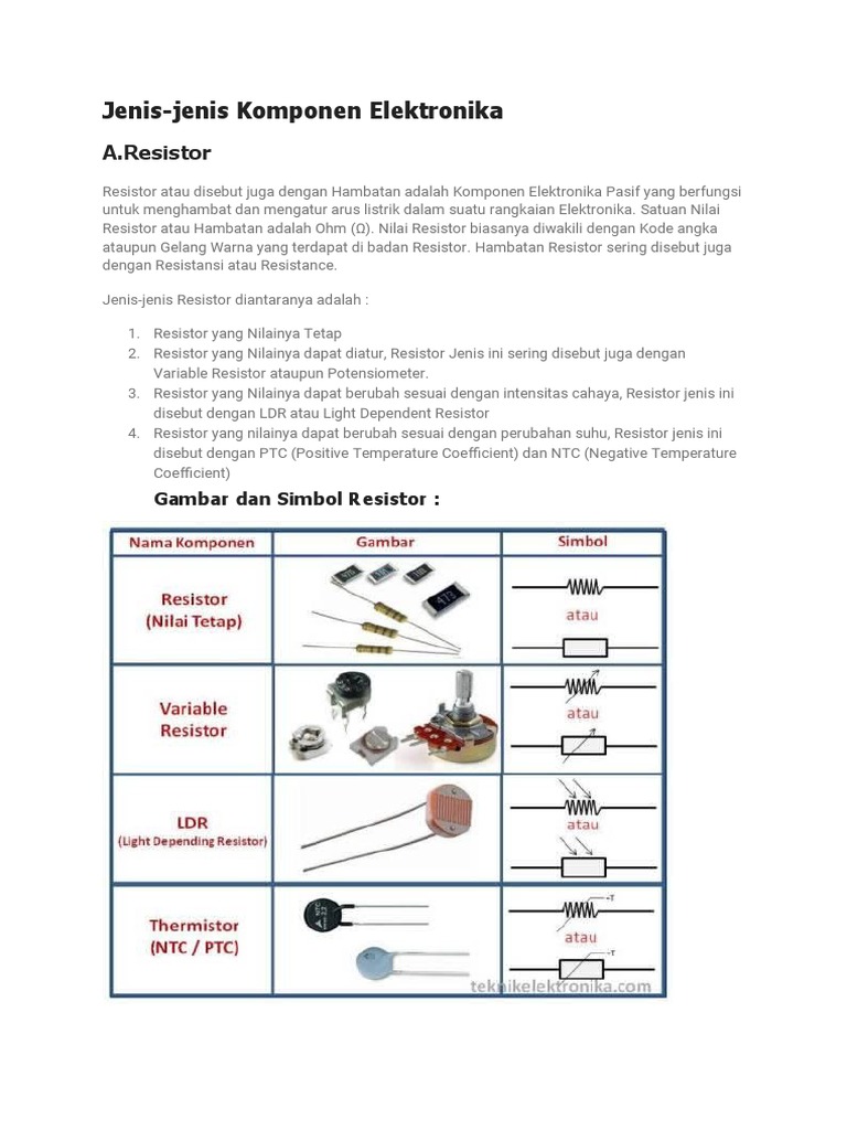 Komponen Elektronika | PDF