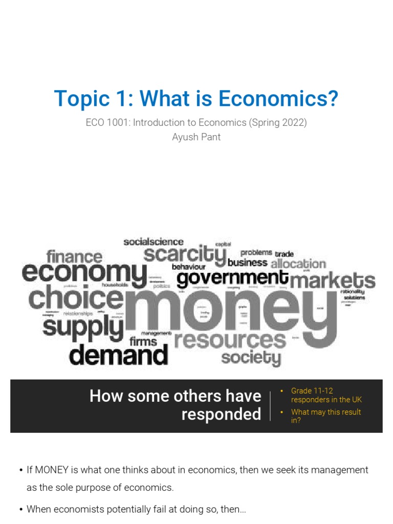 WHat Is Economics | PDF | Economics | Motivation