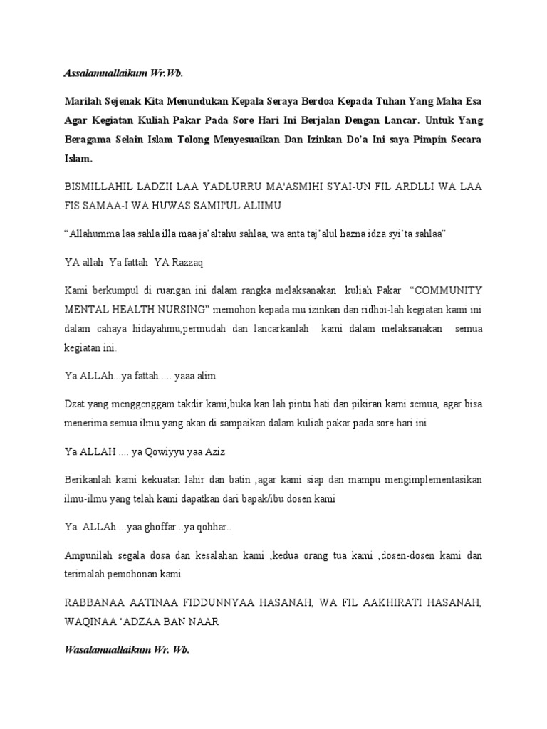Doa Kuliah Pakar | PDF | Pengembangan Diri