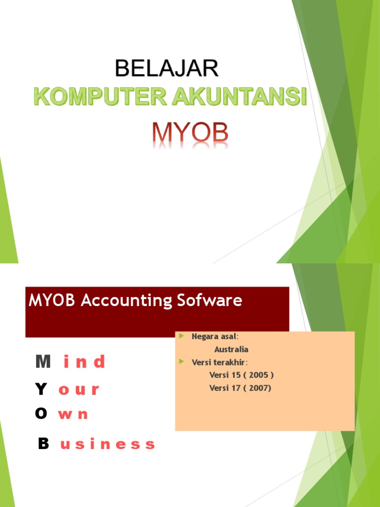 Sesi 1 - Pengantar MyoB | PDF