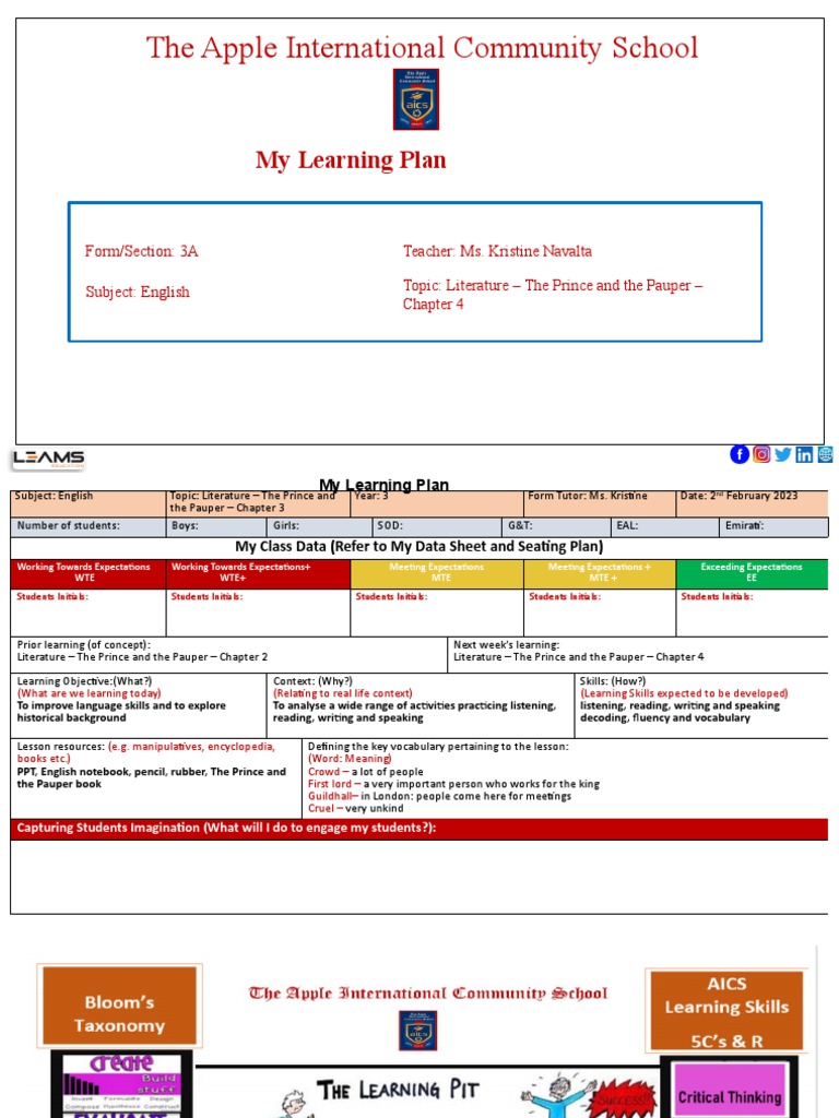 English Lesson Plan: Prince & Pauper | PDF | Cognition | Learning