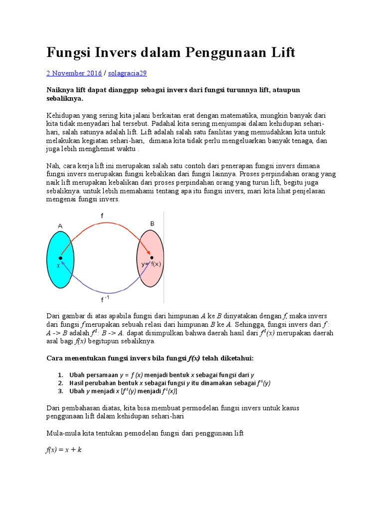 Fungsi Invers Dalam Penggunaan | PDF