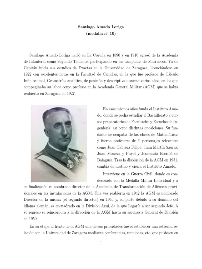 Santiago Amado Loriga: Vida y Legado | PDF