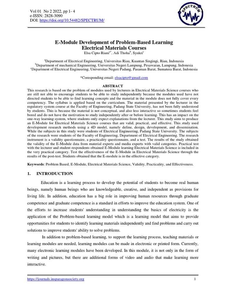 Final Galley 4. Elsa Cipto Riani Paper Spectrum | PDF | Educational ...