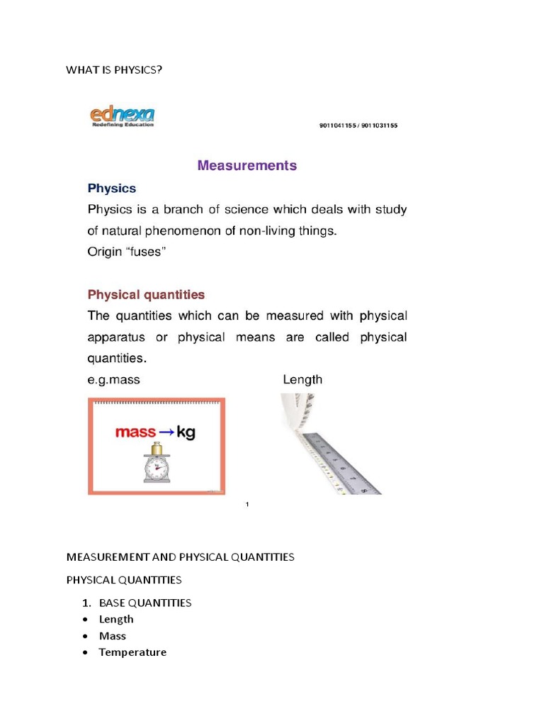 Physics Measurement Fundamentals | PDF | Litre | Measurement