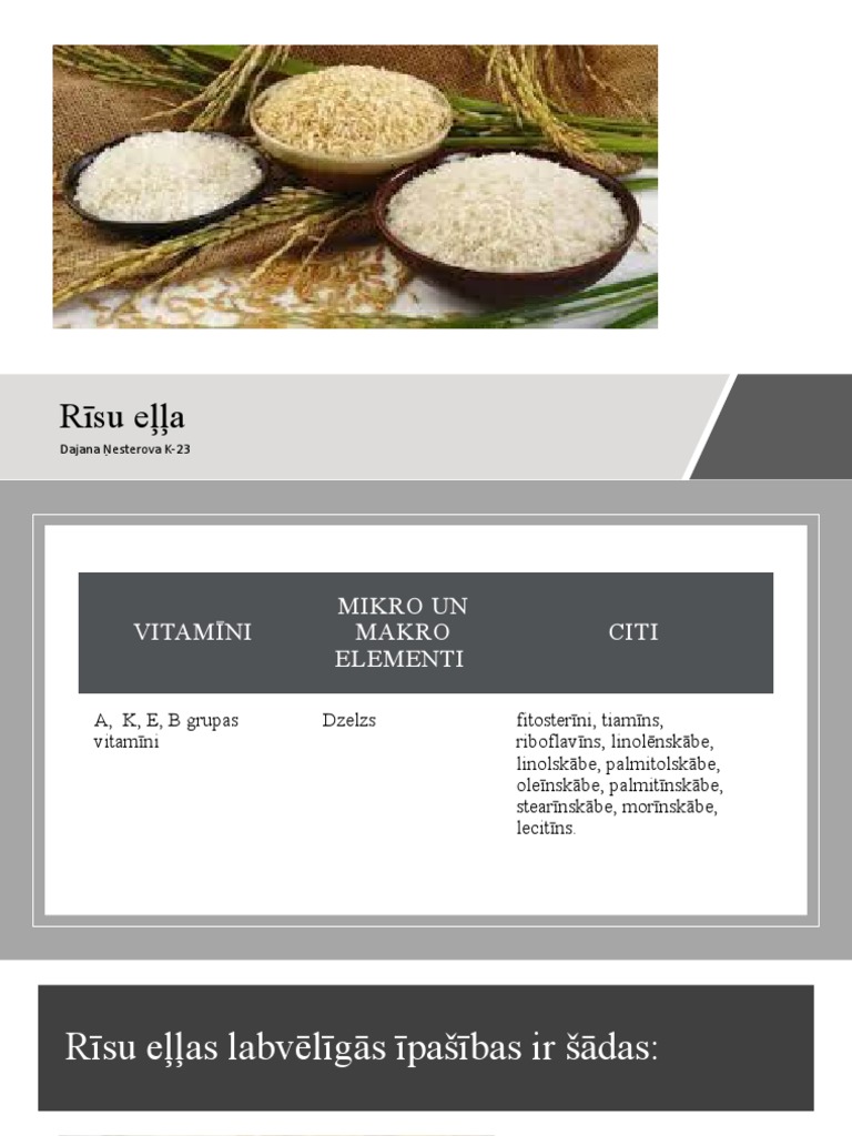 Rīsu Eļļa | PDF