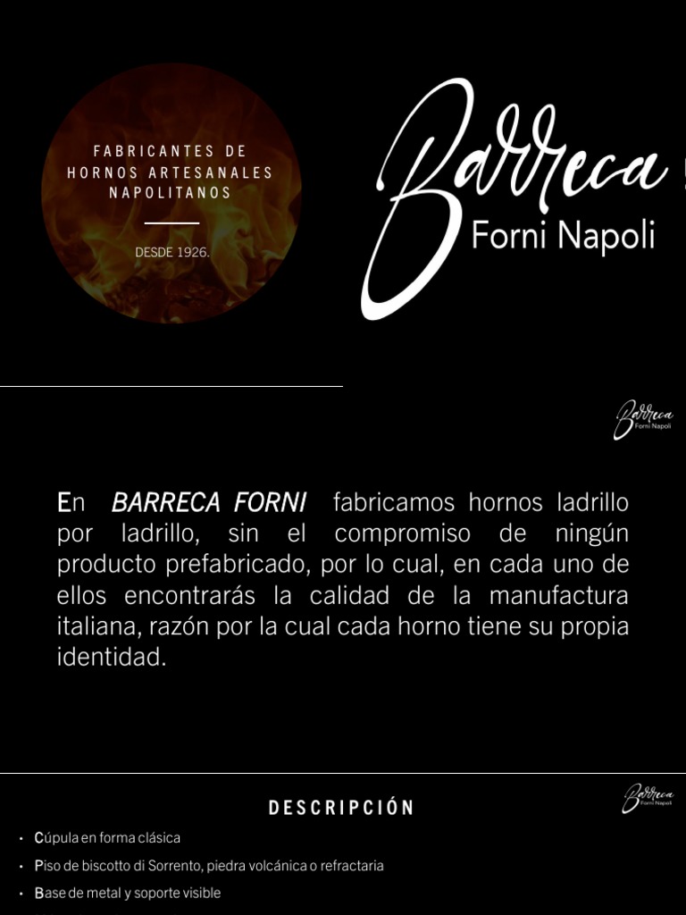 Hornos Artesanales Barreca Forni | PDF | Sector secundario de la economía