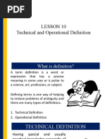 Technical vs. Operational Definitions | PDF | Definition | Word