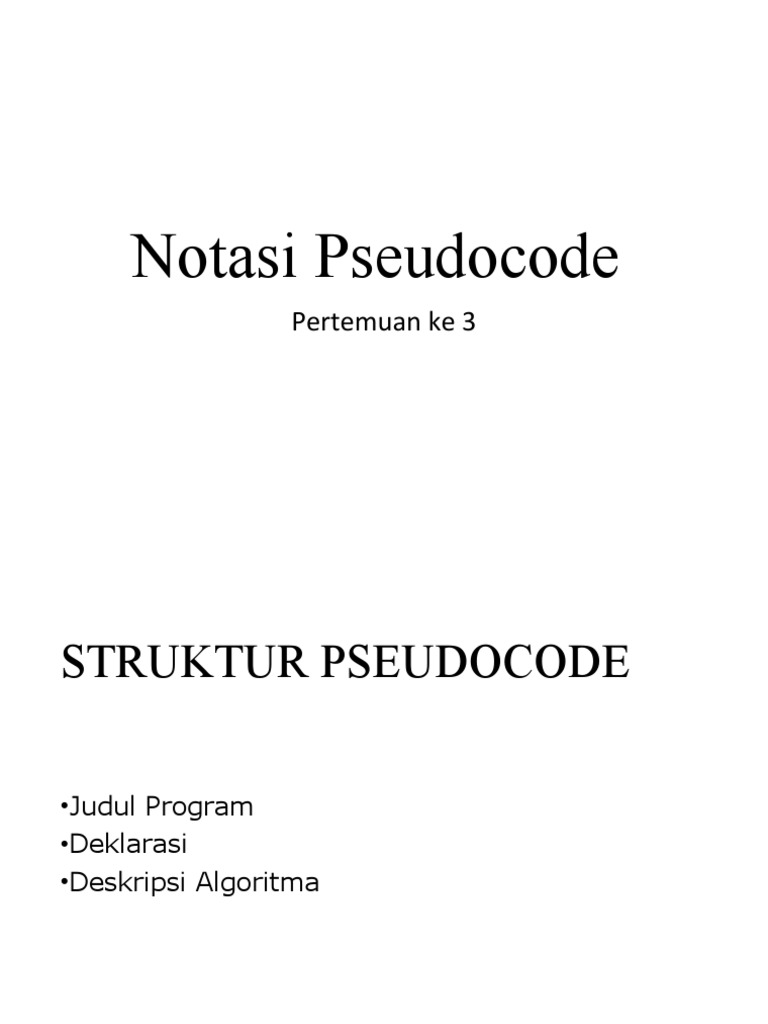 Kuliah 3 Kelas Reg Pseudocode | PDF