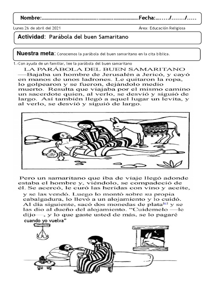 S7-D1 - Parábola Del Buen Samaritano | PDF