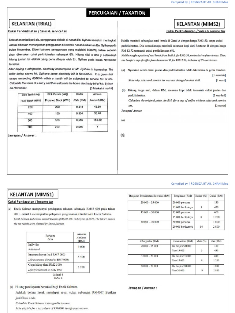 Percukaian (Taxation) 2022 | PDF | Market (Economics) | Economies