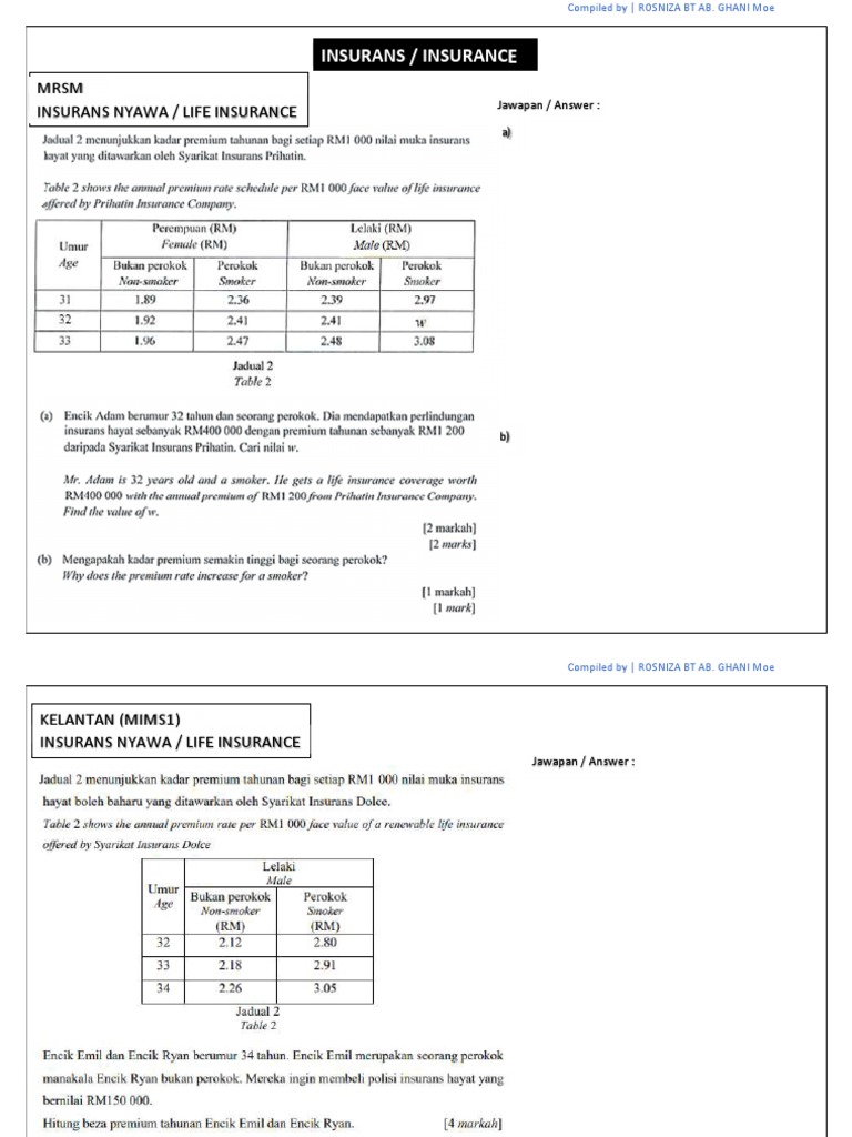 Insurans (Insurance) 2022 | PDF