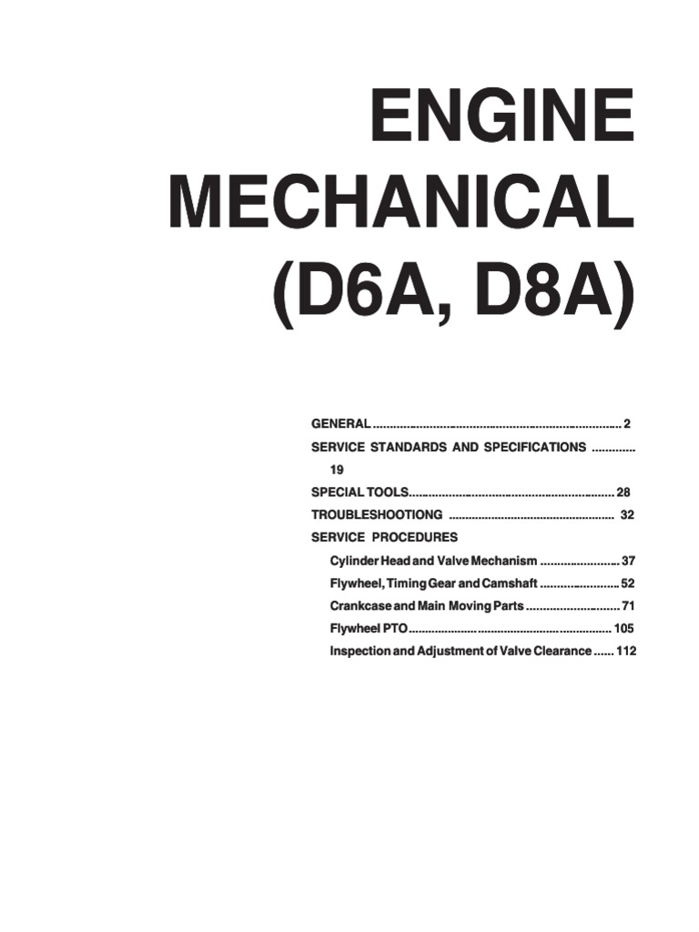 Rukovodstvo Po Obsluzhivaniju Dvigatelej Hyundai D6a D8a | PDF | Piston ...