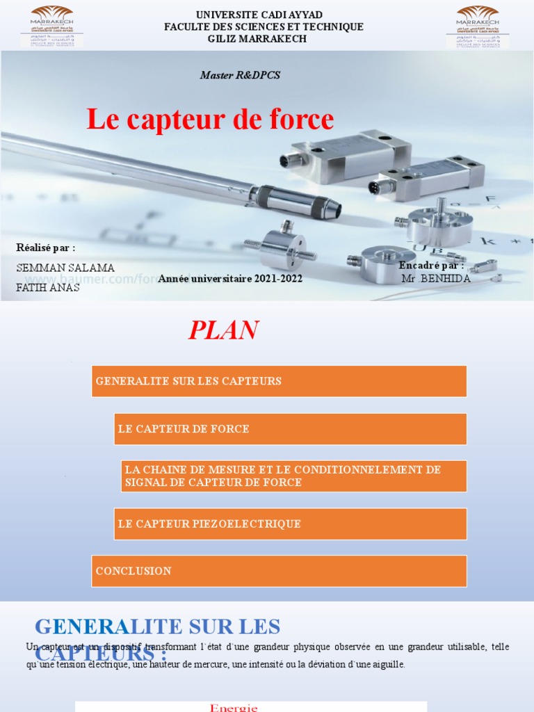 Projet Capteur | PDF | Capteur | Physique appliquée et interdisciplinaire