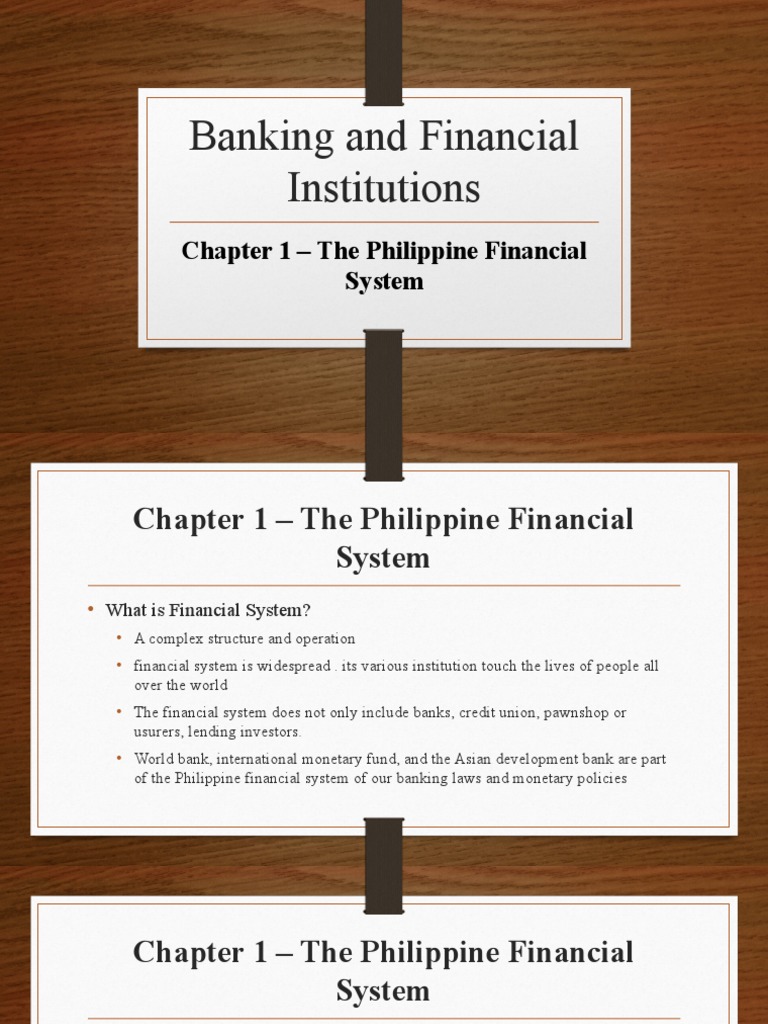Chapter 1 - Philippine Financial System | PDF | Banks | Money