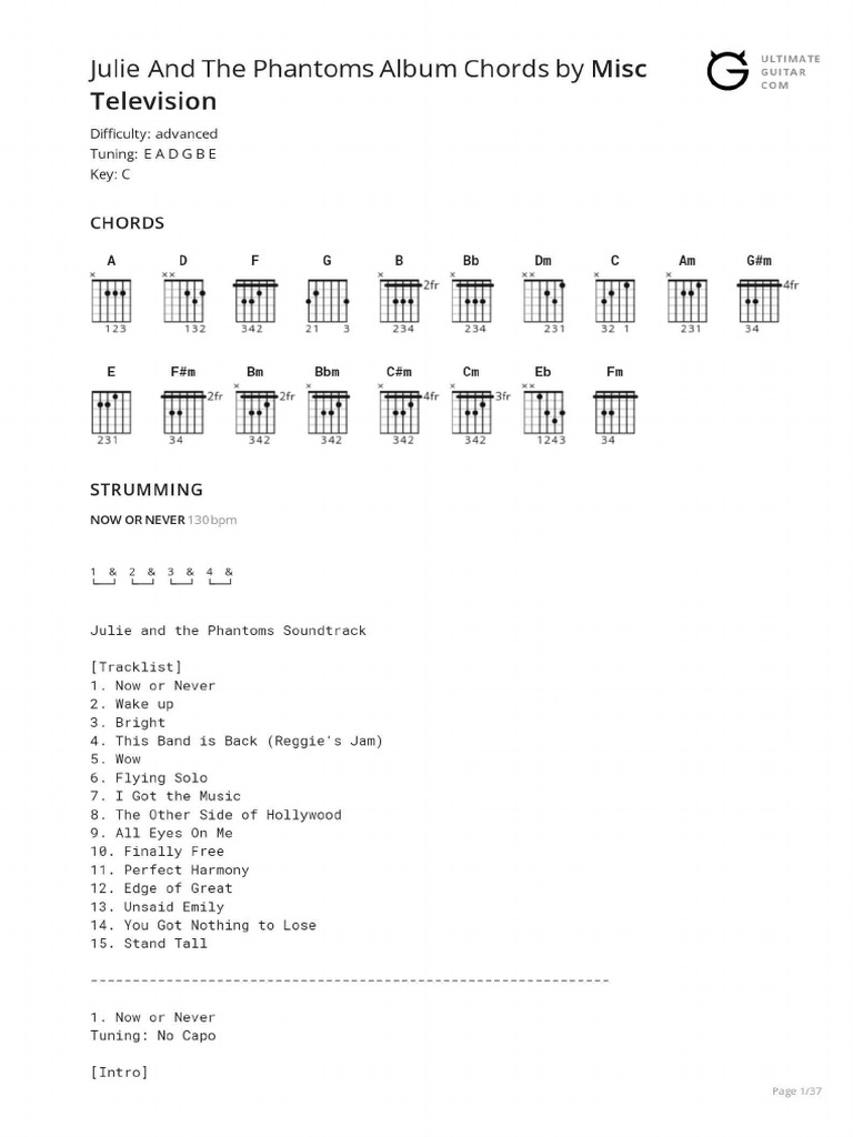Julie and The Phantoms Album Chords | PDF