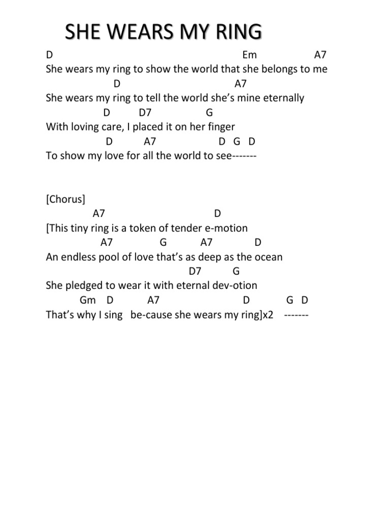 She Wears My Ring | PDF