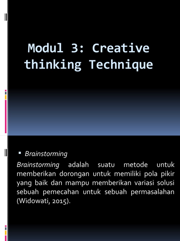 Sesi 4 Creative Thinking | PDF
