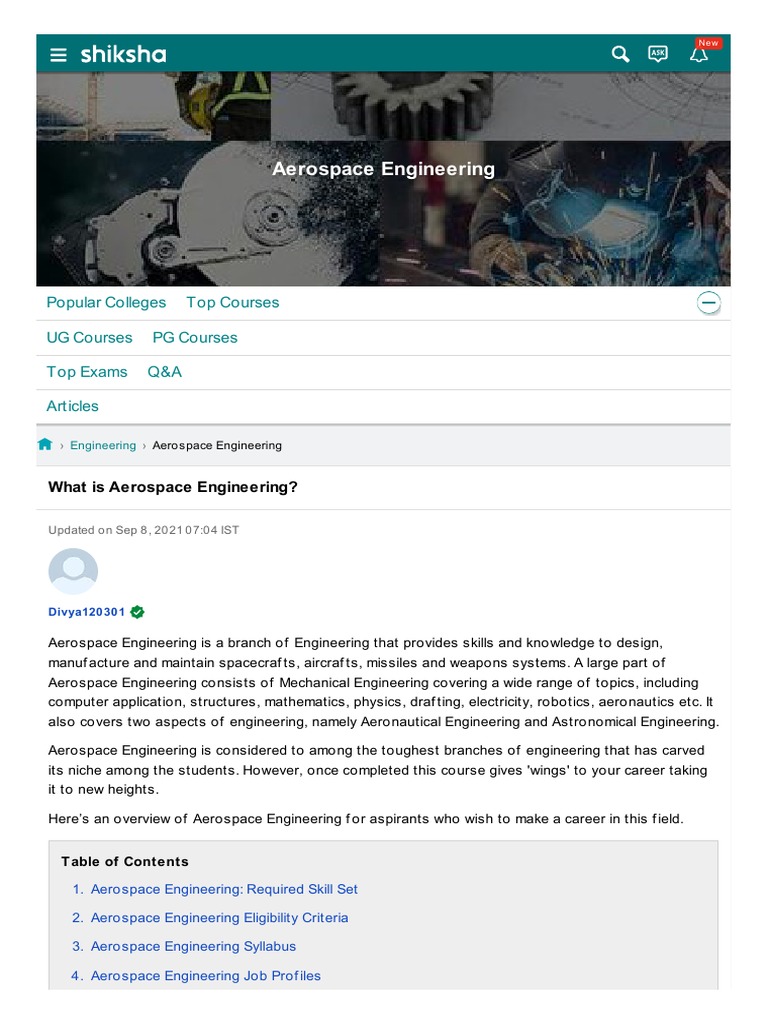 Areospace | PDF | Academic Degree | Postgraduate Education