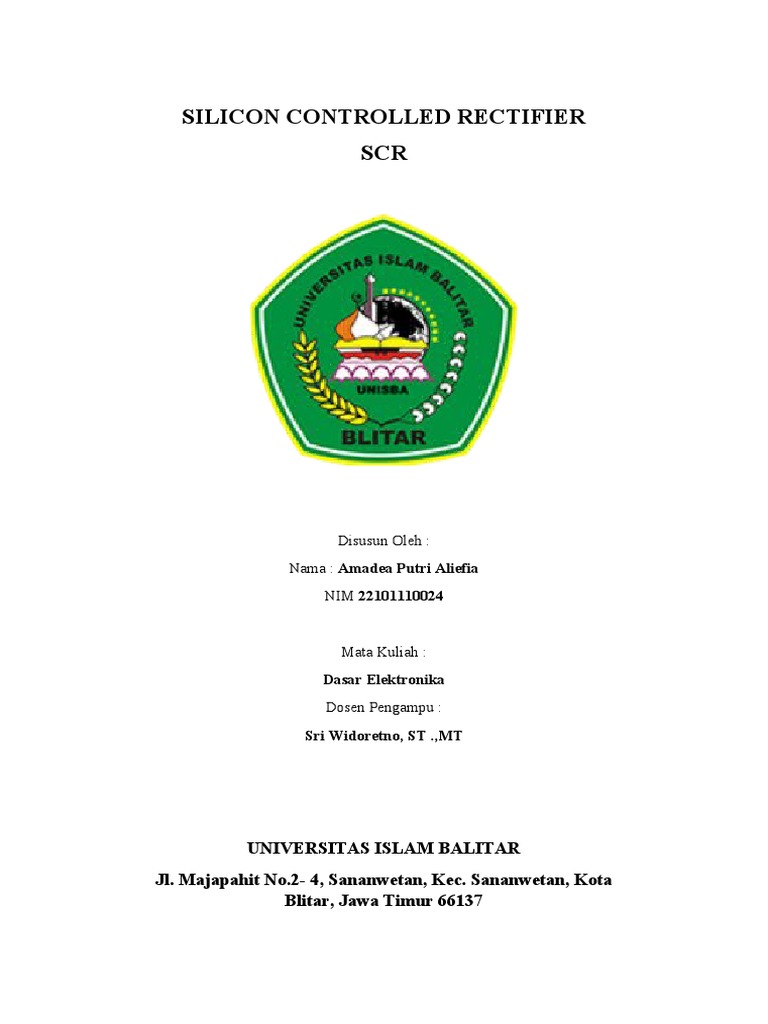 Pengertian dan Fungsi SCR Elektronika | PDF | Sains & Matematika