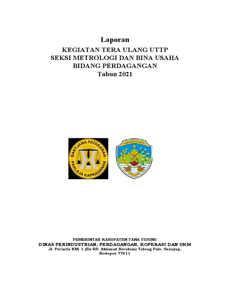 Laporan Kegiatan Tera Ulang UTTP | PDF