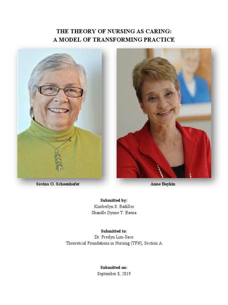 Boykin & Schoenhofer's Caring Theory | PDF | Nursing | Theory