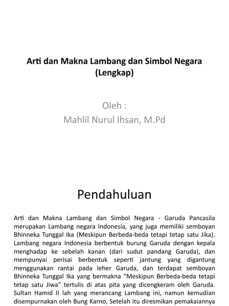 1.2 Arti Dan Makna Lambang Dan Simbol Negara ( | PDF | Filsafat