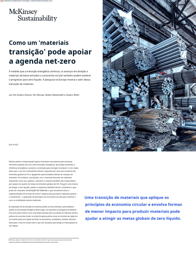 How A Materials Transition Can Support The Net Zero Agenda Final - En ...