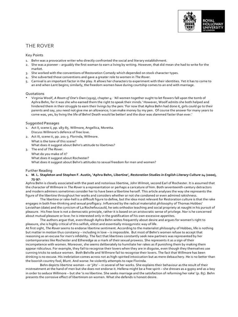 The Rover English Teacherhub | PDF