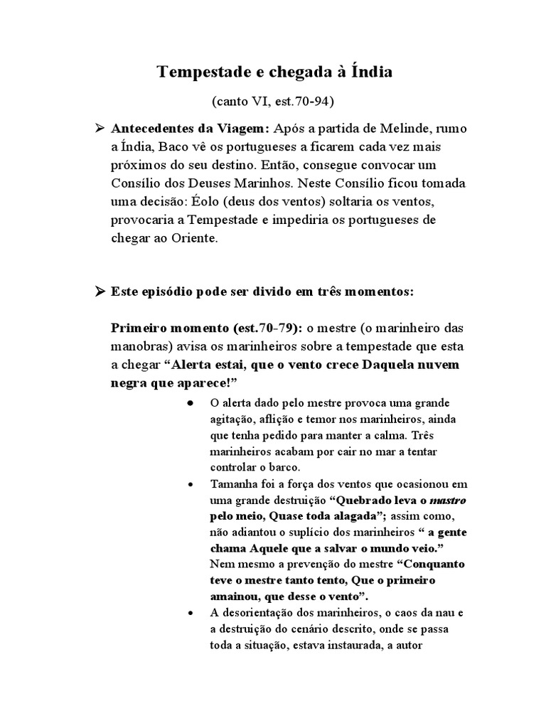 Tempestade na Viagem à Índia | PDF | Dionísio