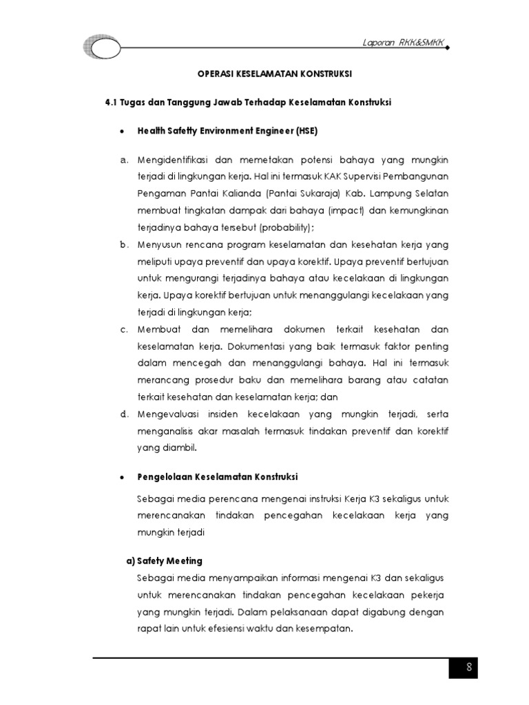 Laporan RKK SMKK | PDF