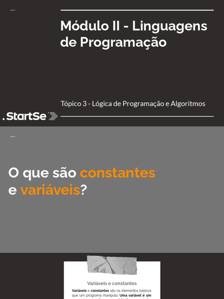 Modulo 2 Aula 15 Tipos de Dados e Operadores | PDF | Algoritmos | Tipo de dados