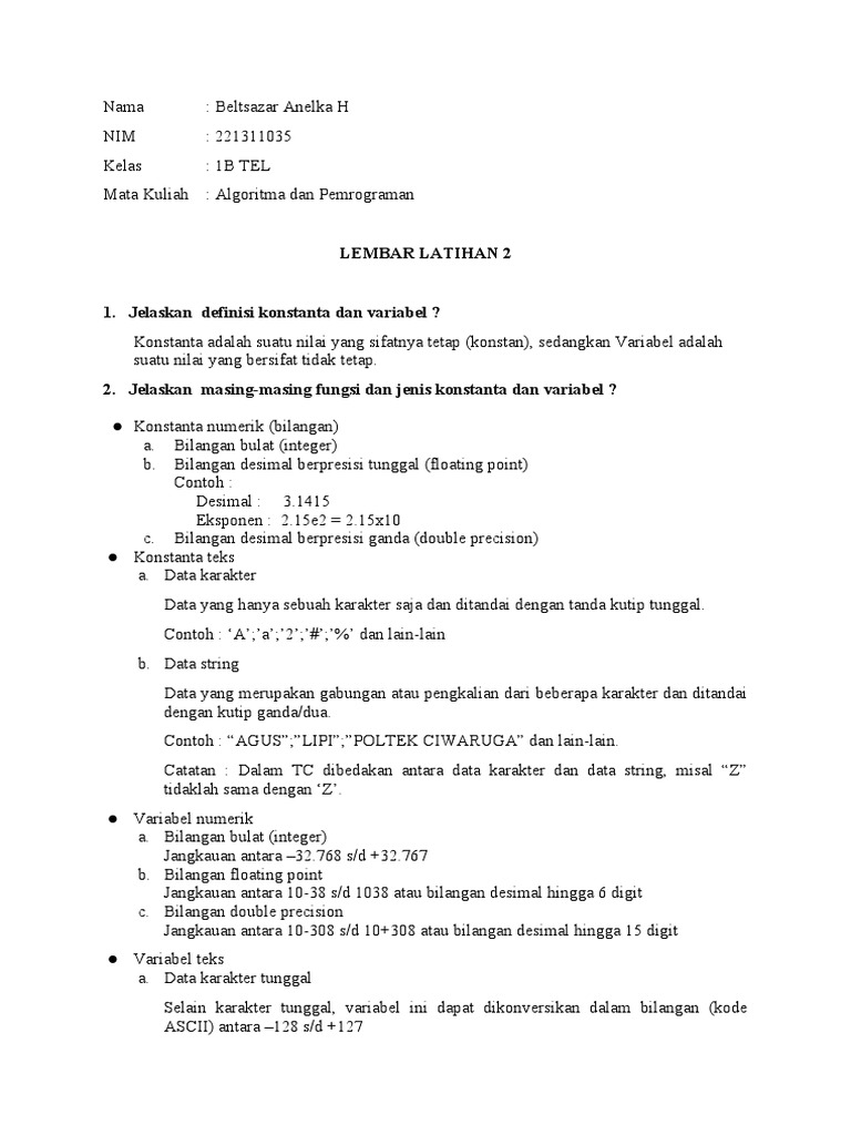 Algoritma 2 | PDF | Komputer