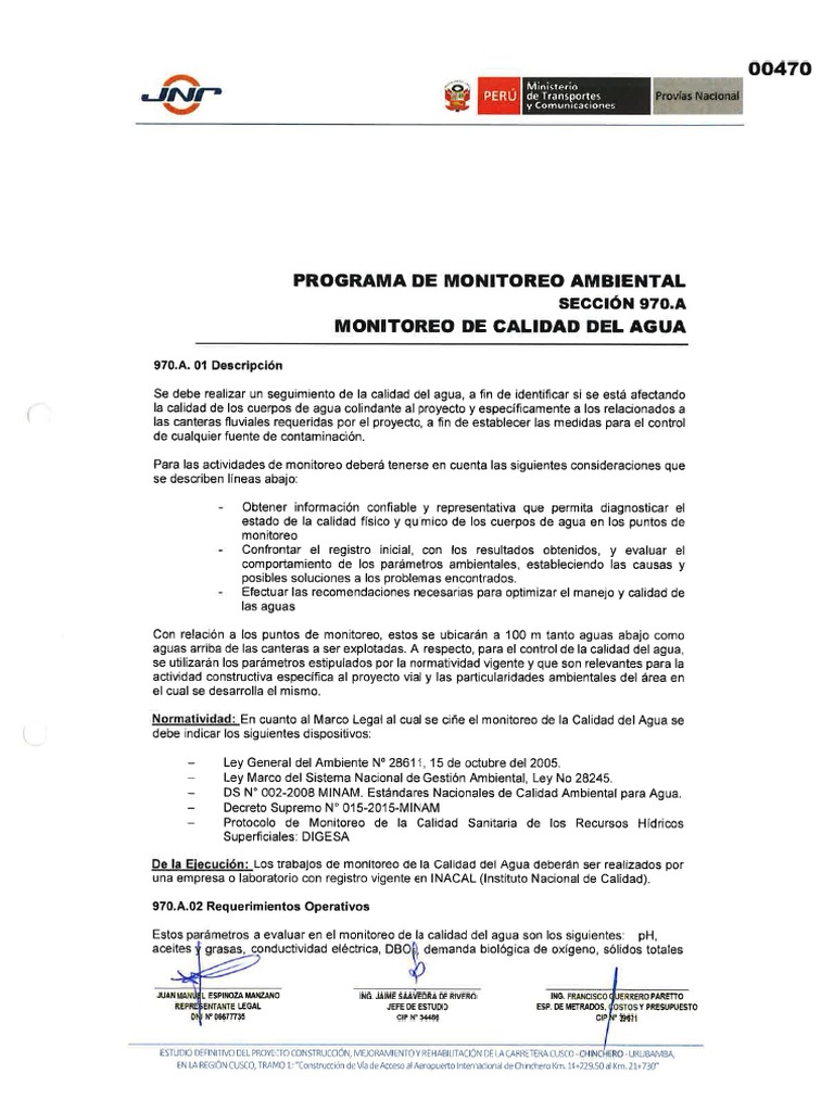 EETT Programa de Monitoreo Ambiental | PDF