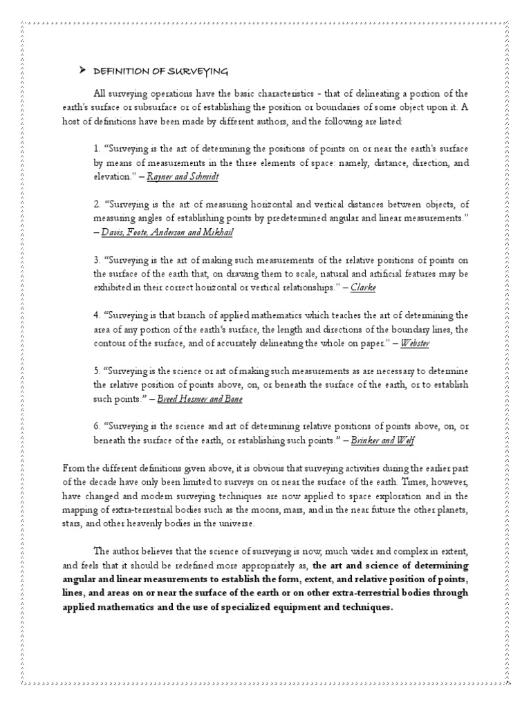 INTRODUCTION OF SURVEYING Part 1 | PDF | Surveying | Accuracy And Precision