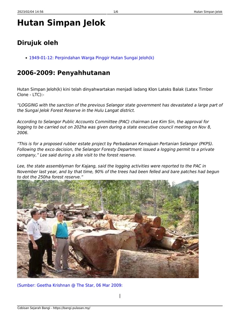 Hutan Simpan Jelok | PDF | Earth Sciences | Physical Geography
