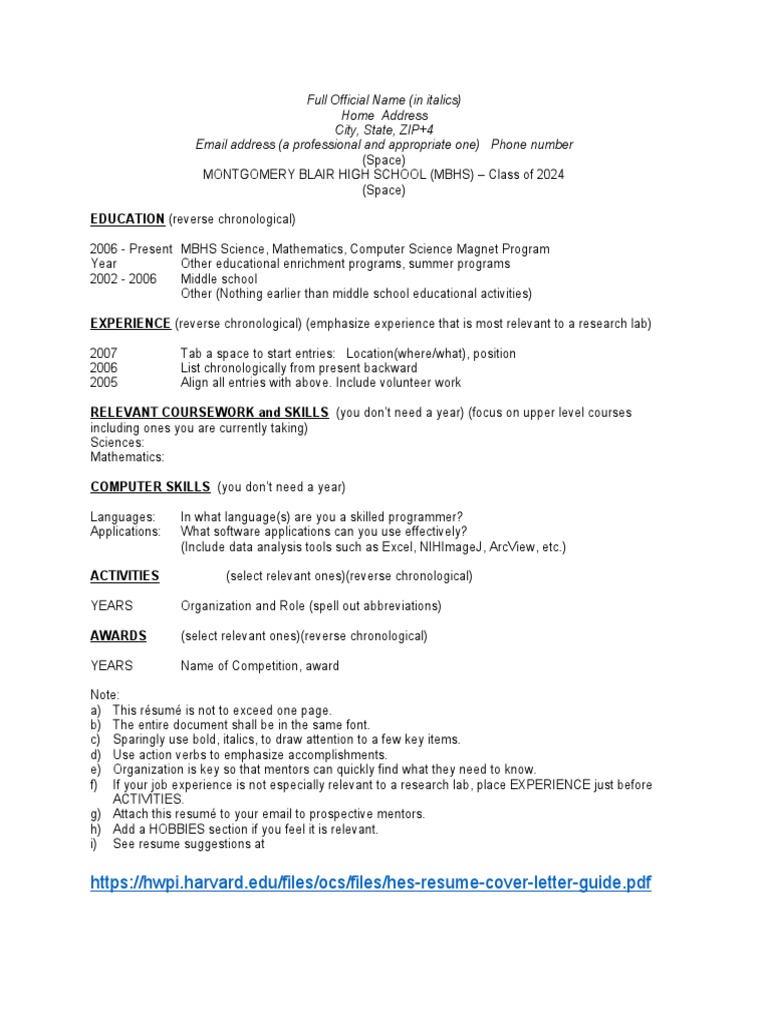 Resume Template 2023 | PDF