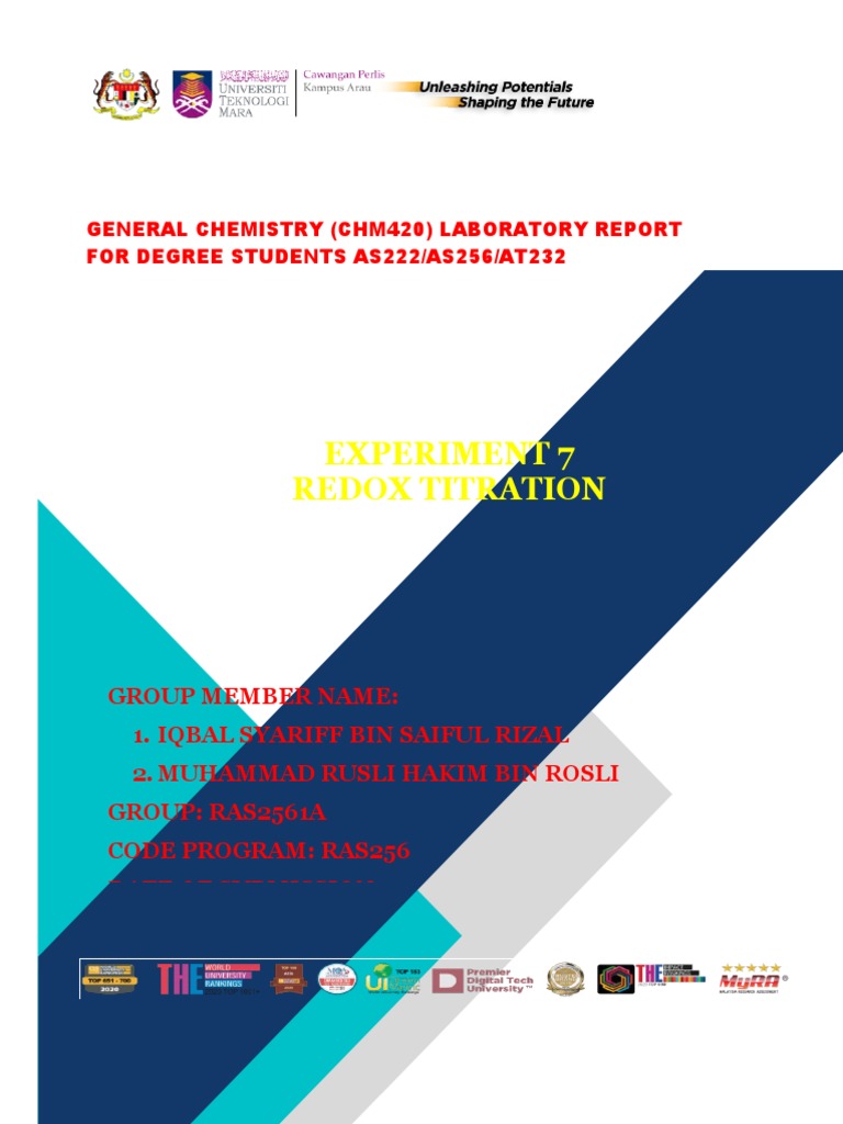 Lab Report Chemis Experiment 7 | PDF | Redox | Chemical Reactions