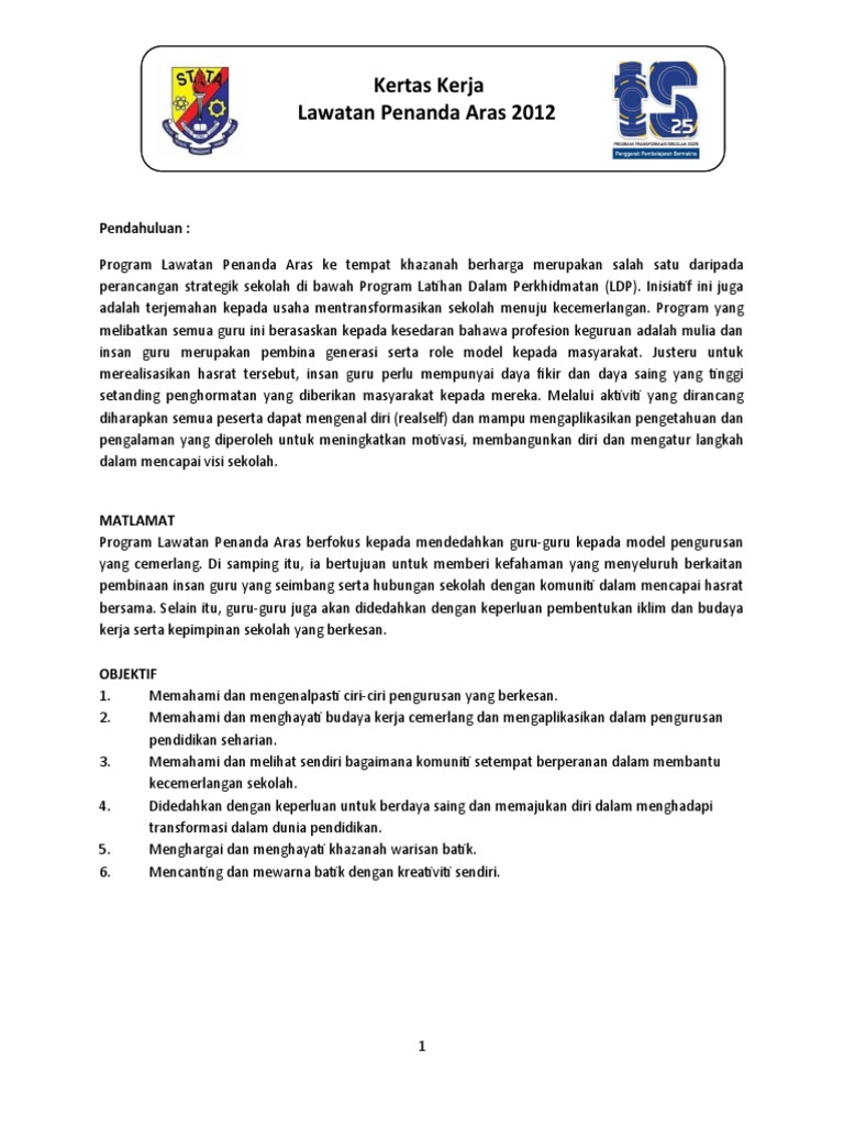 Lawatan Penanda Aras 2022 | PDF