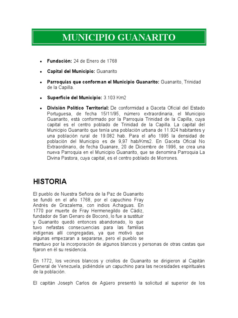 Municipio Guanarito | PDF | Ciencias de la Tierra | Fenómenos de la tierra