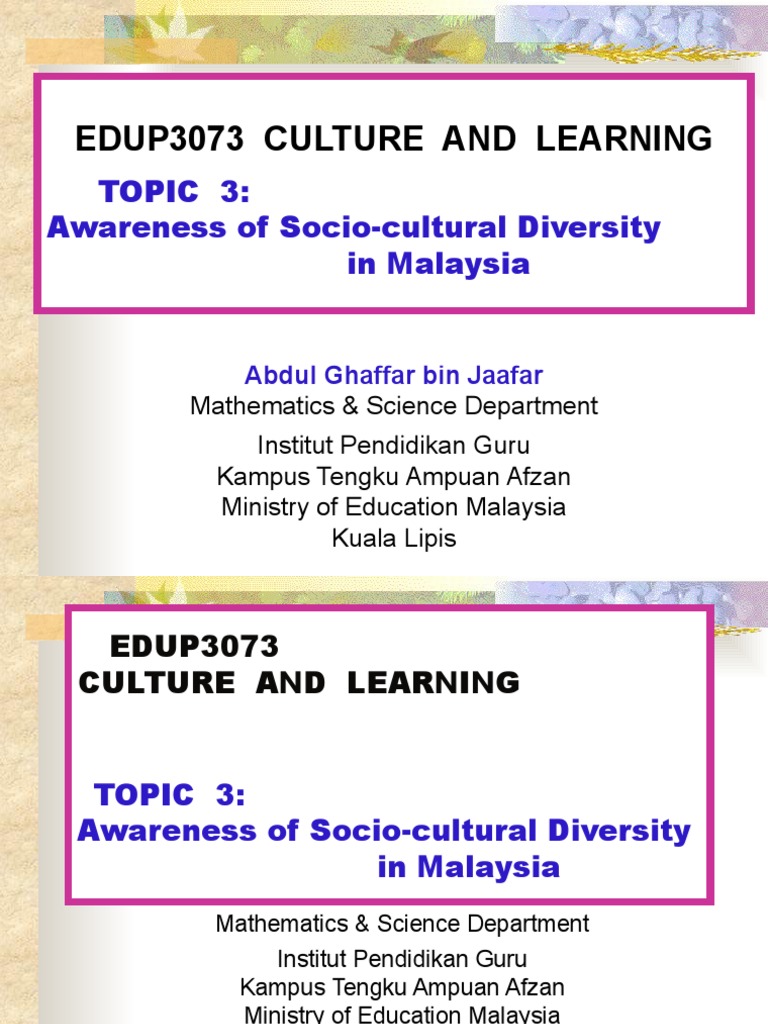 Topic 3 Edup3073 2023 Agj | PDF | Social Status | Socioeconomic Status