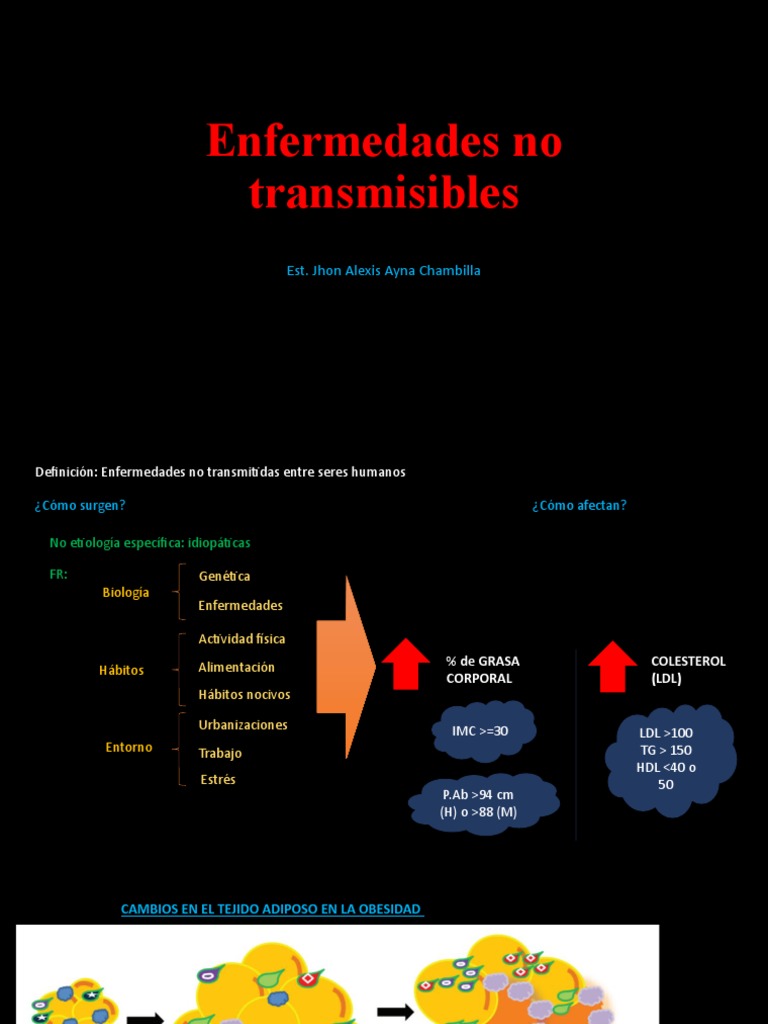 Enfermedades No Transmisibles | PDF | Obesidad | Medicina CLINICA