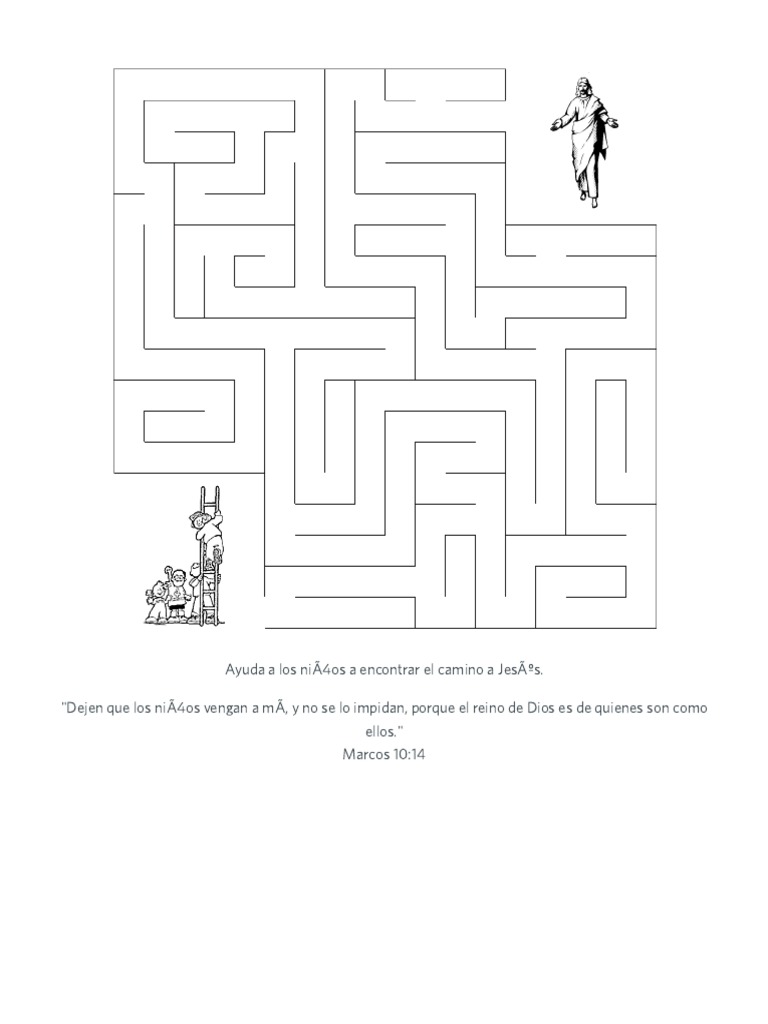 Jesús Bendice A Los Niños Laberinto - Sermons4Kids | PDF