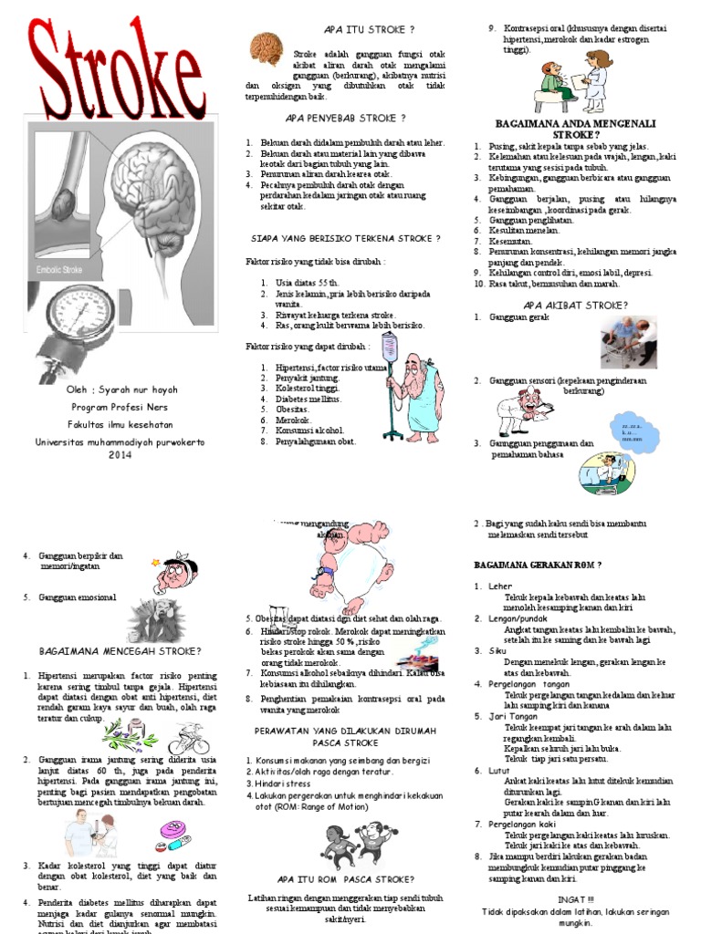 Leaflet Stroke | PDF | Pengembangan Diri | Sains & Matematika
