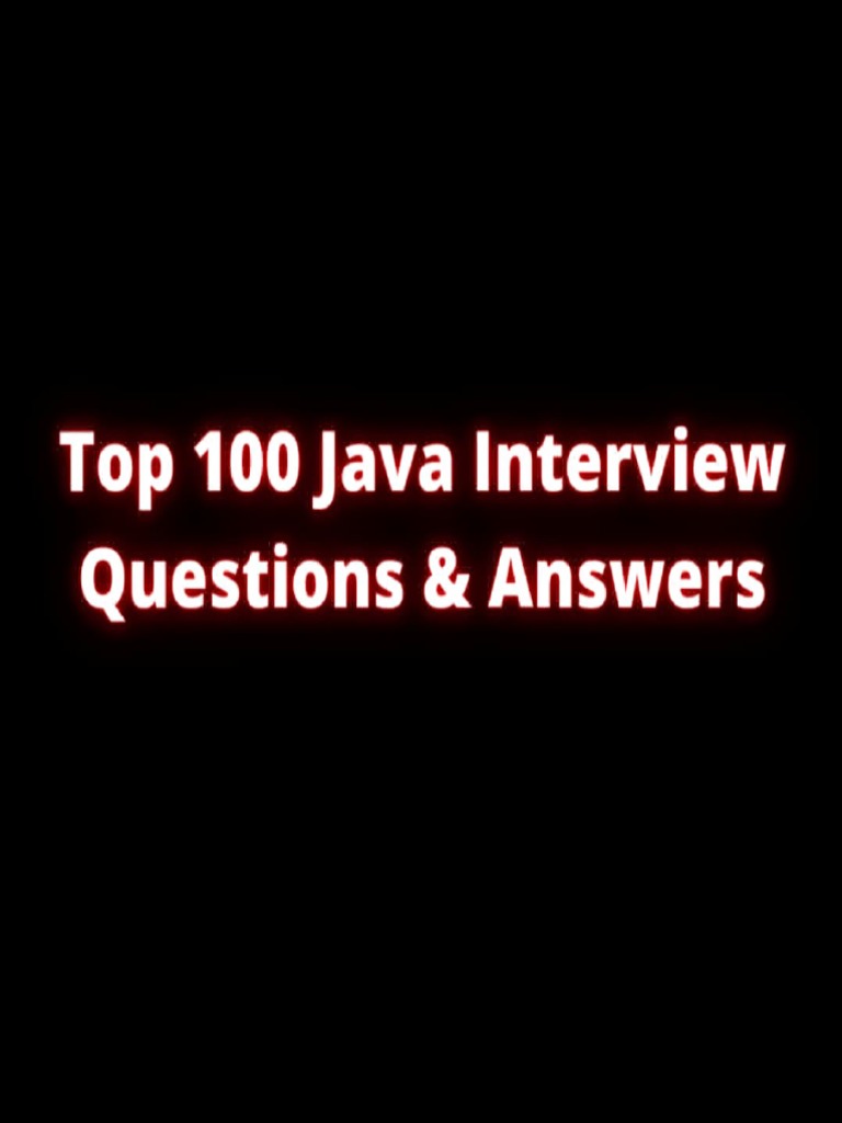 Java Interview Questions and Answers | PDF | Method (Computer ...