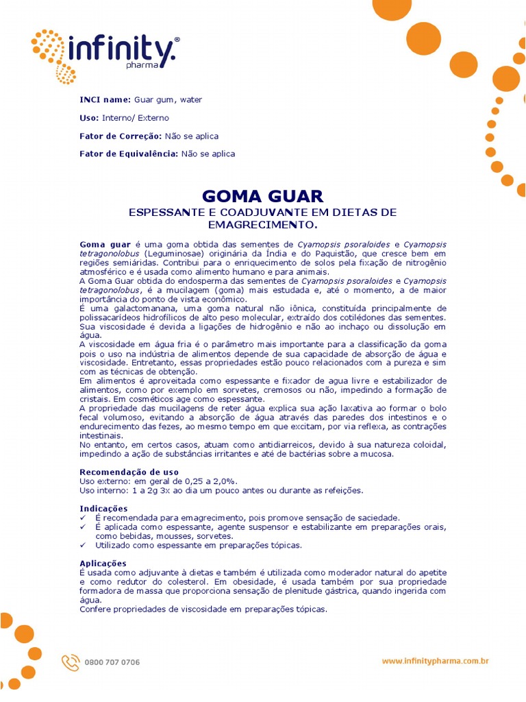 Goma Guar | PDF | Semente | Alimentos