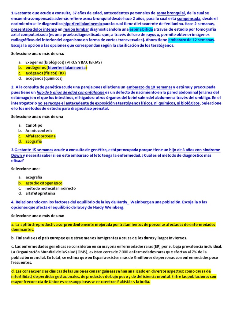 Pregunta 4-7 Genética | PDF | Gene | El embarazo